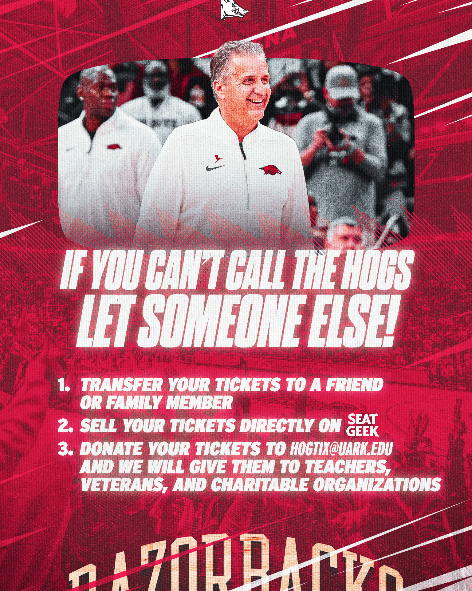 If you can't 'Call the Hogs' let someone else!